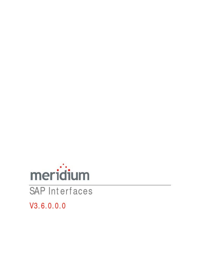 Meridium APM SAP Interfaces V3.6.0.0.0 | Download Free PDF | Virtual Machine | Interface (Computing)