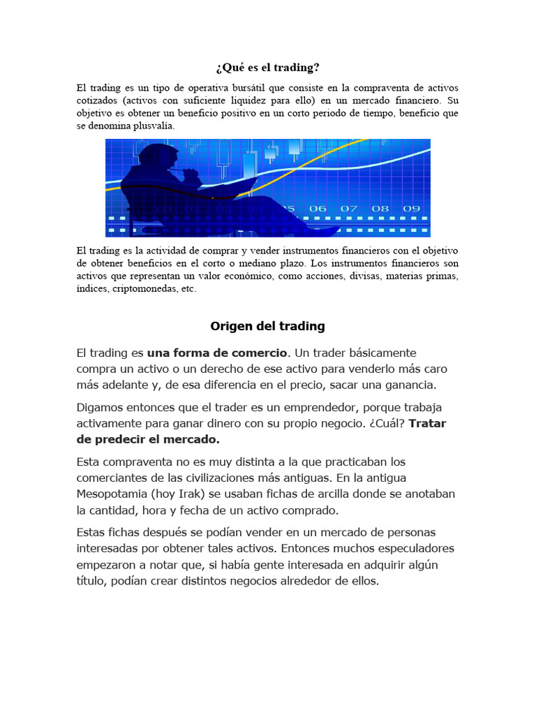 El Treading Pdf Comerciante Finanzas Bolsa