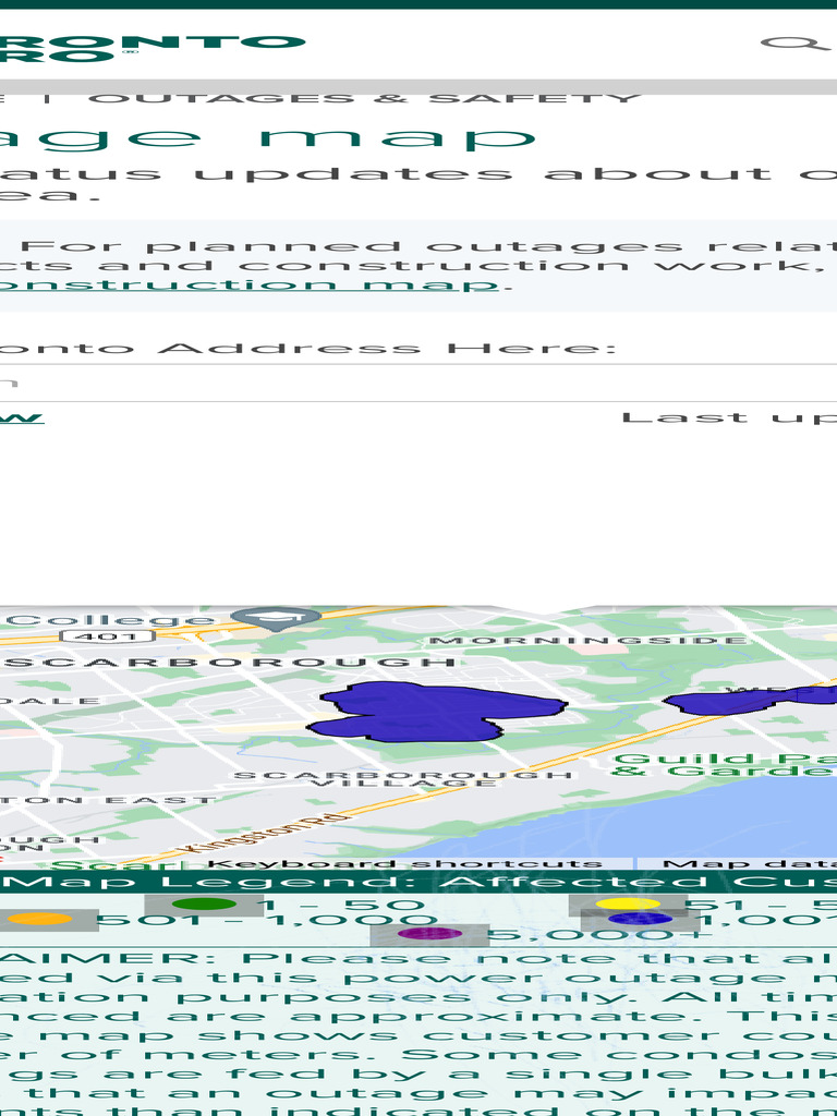 Outage Map - Toronto Hydro | PDF