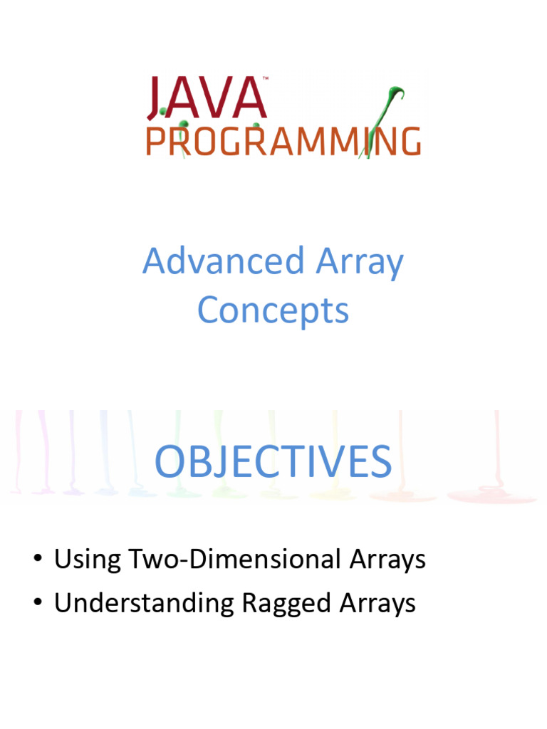 Advanced Array Concepts - 2D Array | PDF Advanced Array Concepts - 2D Array | PDF