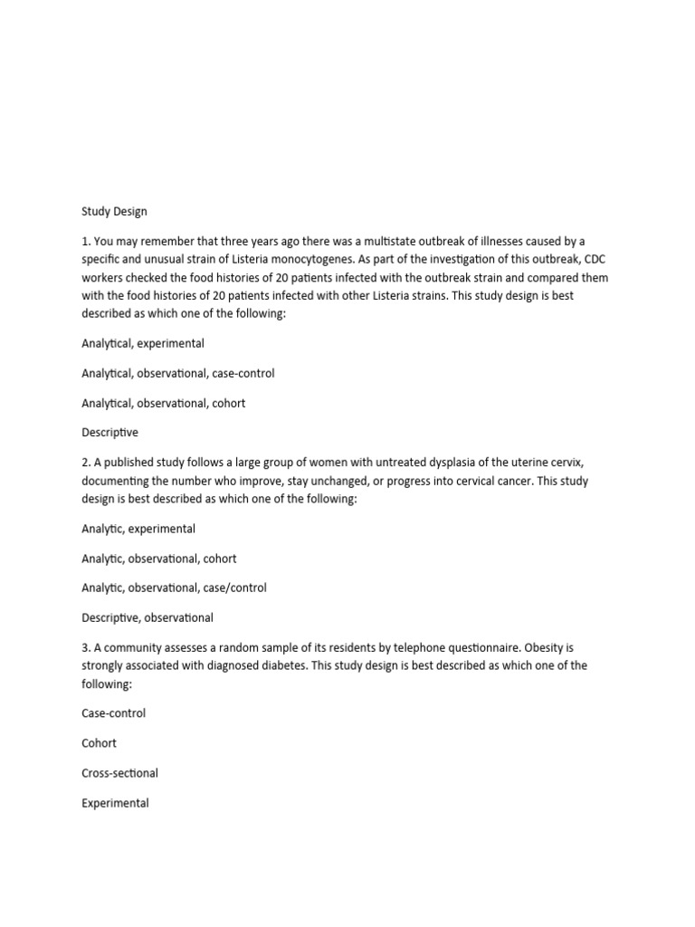 Study Design | PDF | Cohort Study | Cancer