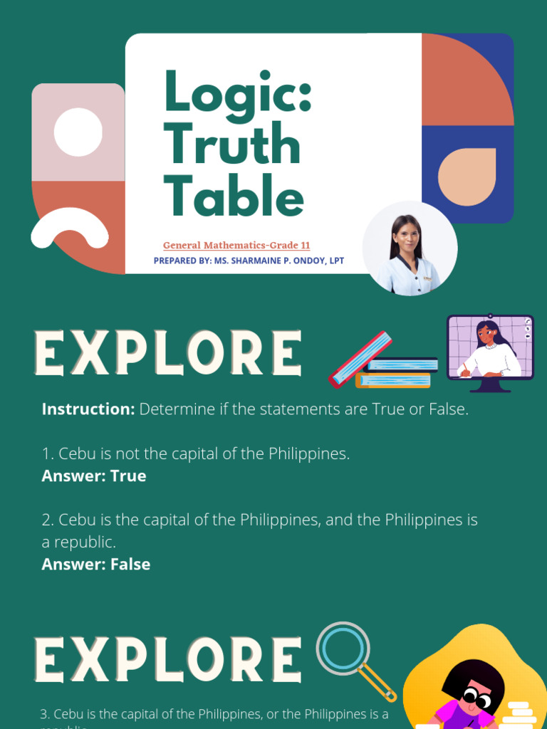Logic Truth Table 1 | PDF | If And Only If | Truth