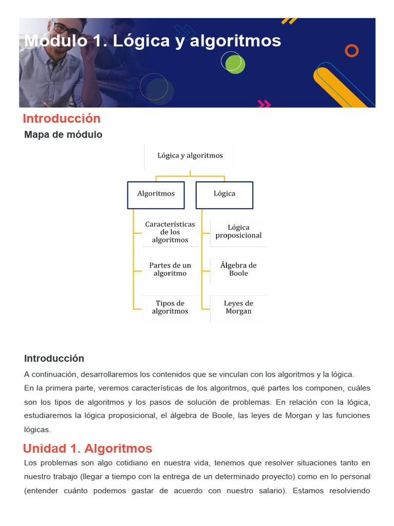 Modulo 1. lógica y algoritmo | PDF | Proposición | Algoritmos