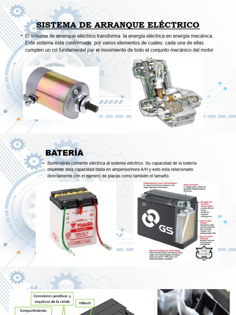 Sistema de Arranque | PDF | Corriente eléctrica | Ingenieria Eléctrica