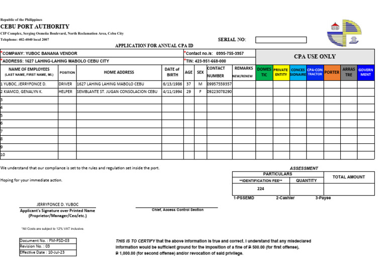 Cpa Id 2023 | PDF | Government
