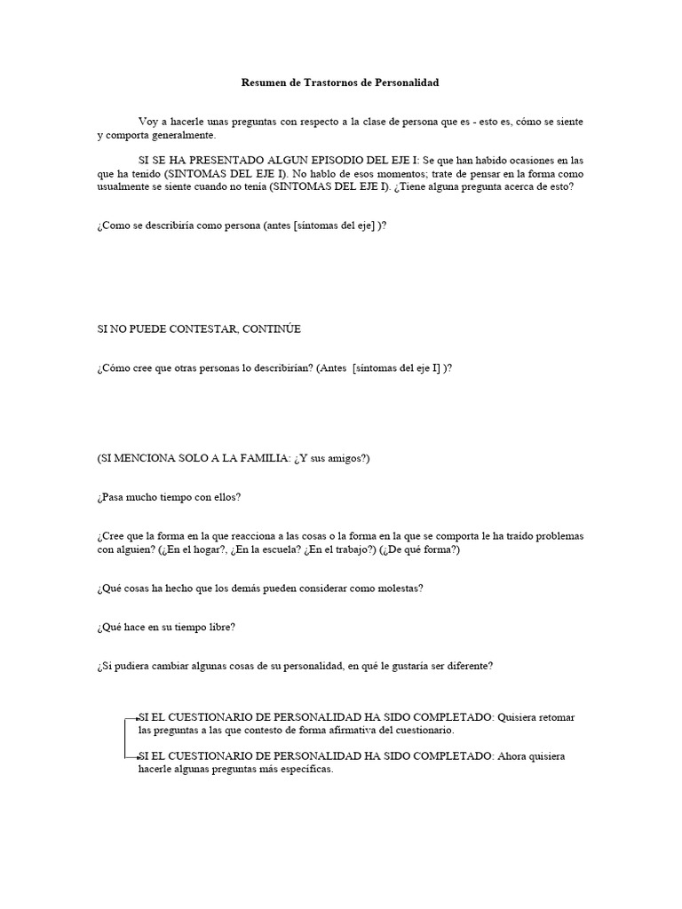 SCID II Completo | PDF | Sicología | Conceptos psicologicos