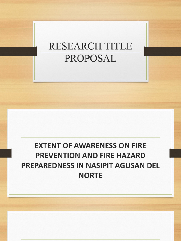 Research Title Proposal | PDF Research Title Proposal | PDF