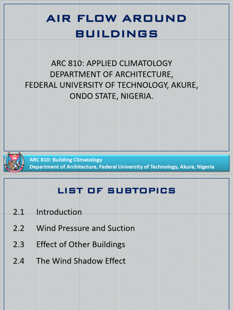 Ventilation - Air Flow Around Buildings | PDF