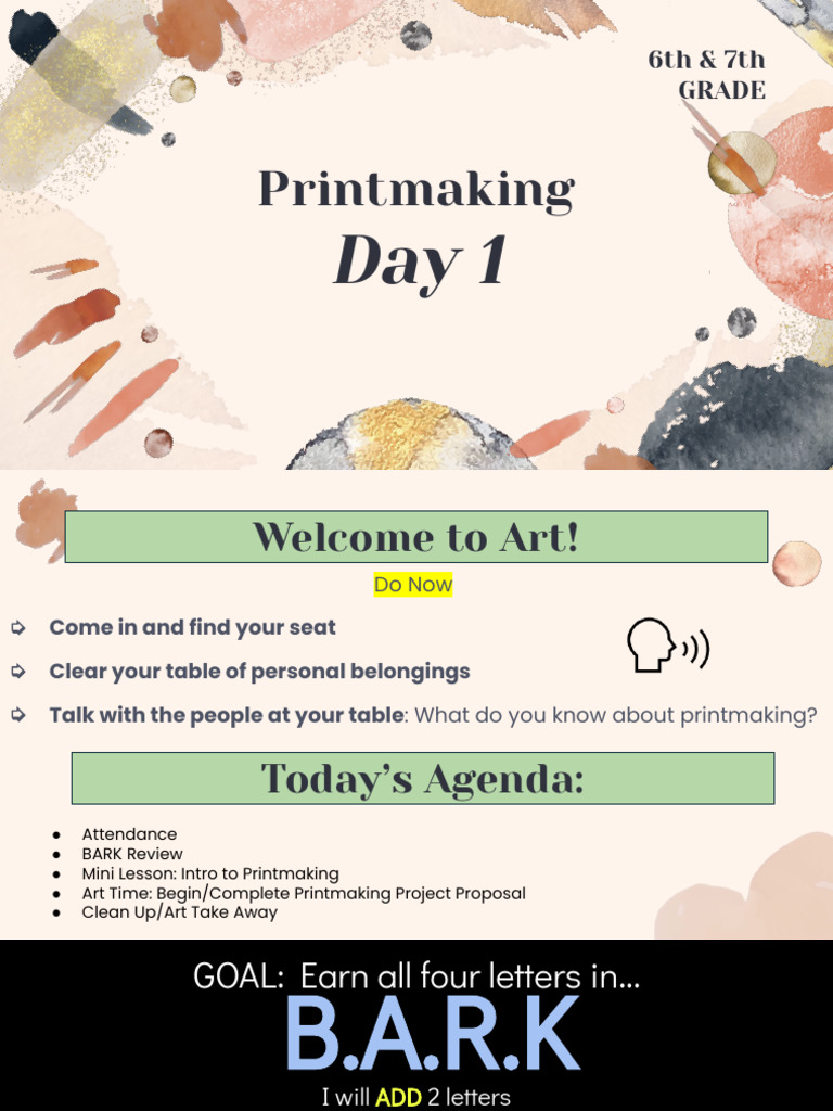 Printmaking 6th and 7th Grade | PDF | Printmaking | Communication Design