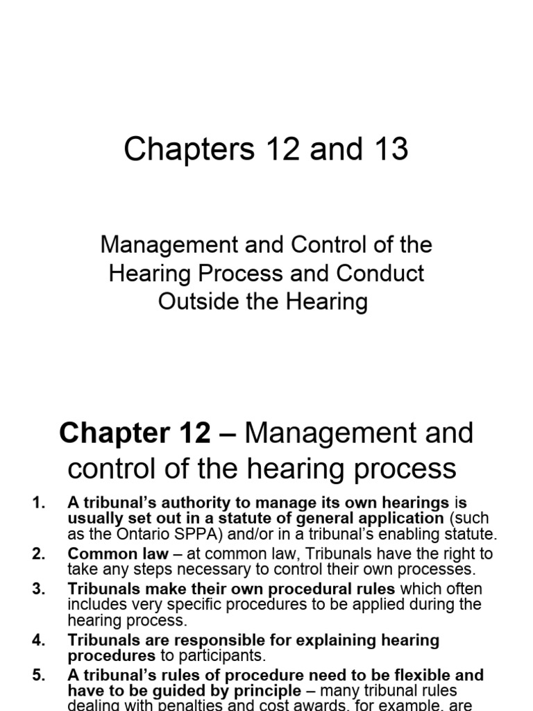 ADMIN Chapter 12-13 | PDF | Contempt Of Court | Tribunal
