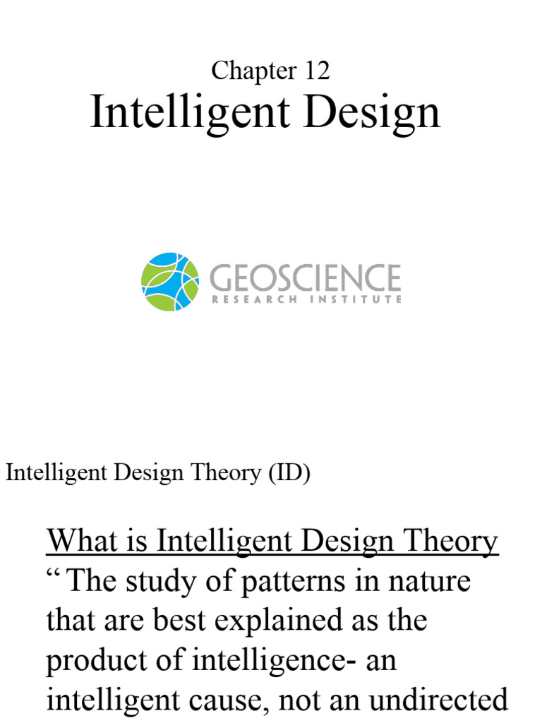 12 Intelligence Design Theory | PDF | Intelligent Design | Biological ...