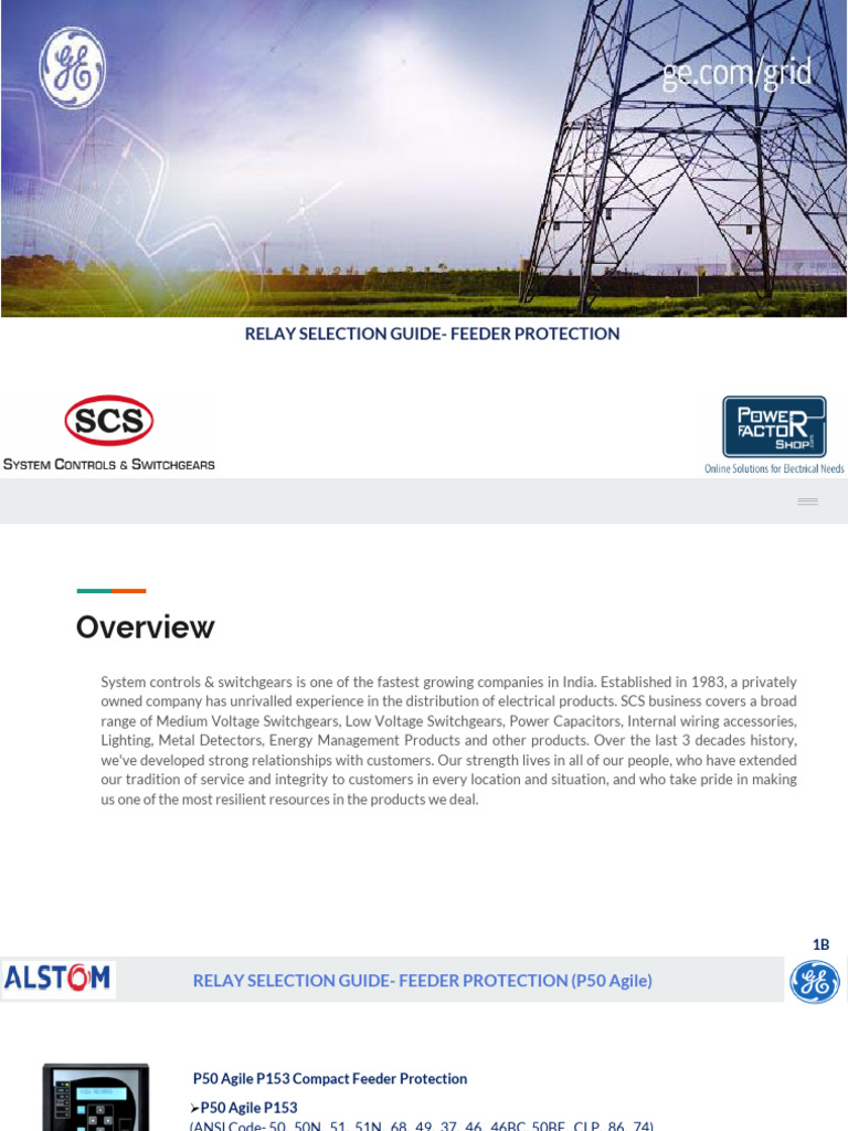 1-1B Relay Selection Guide-Feeder Protection | PDF | Relay | Electrical ...
