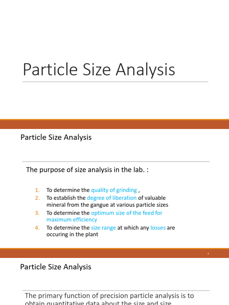 Particle Size Analysis | PDF | Physical Sciences | Metrology