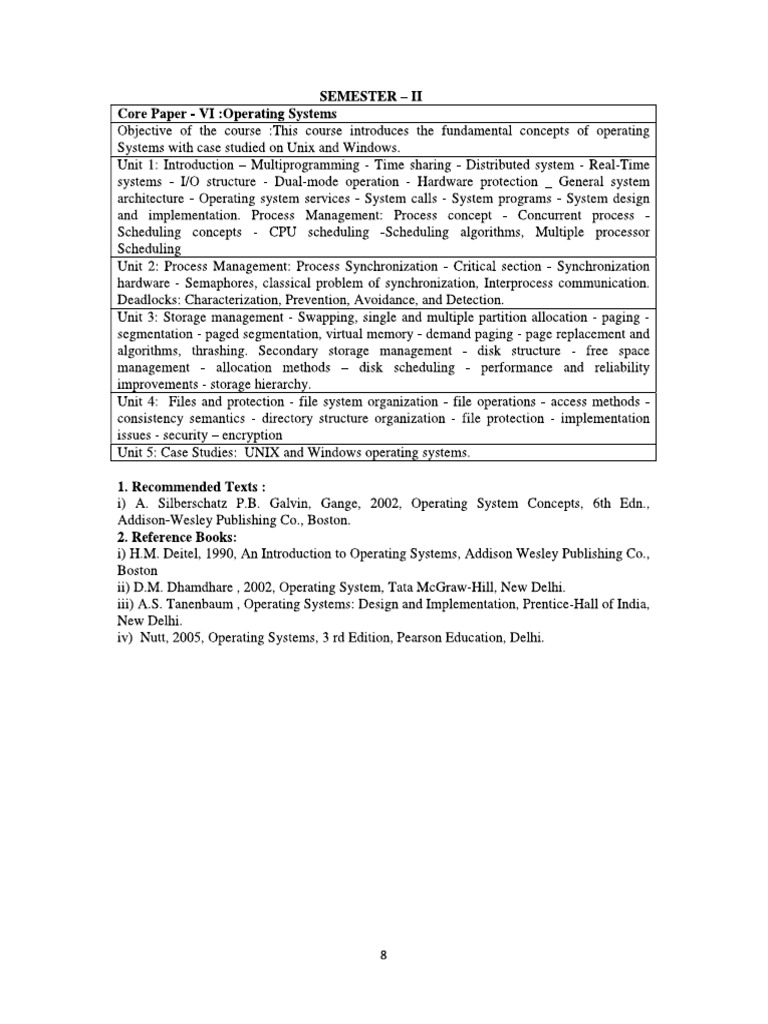 OS Syllabus | PDF