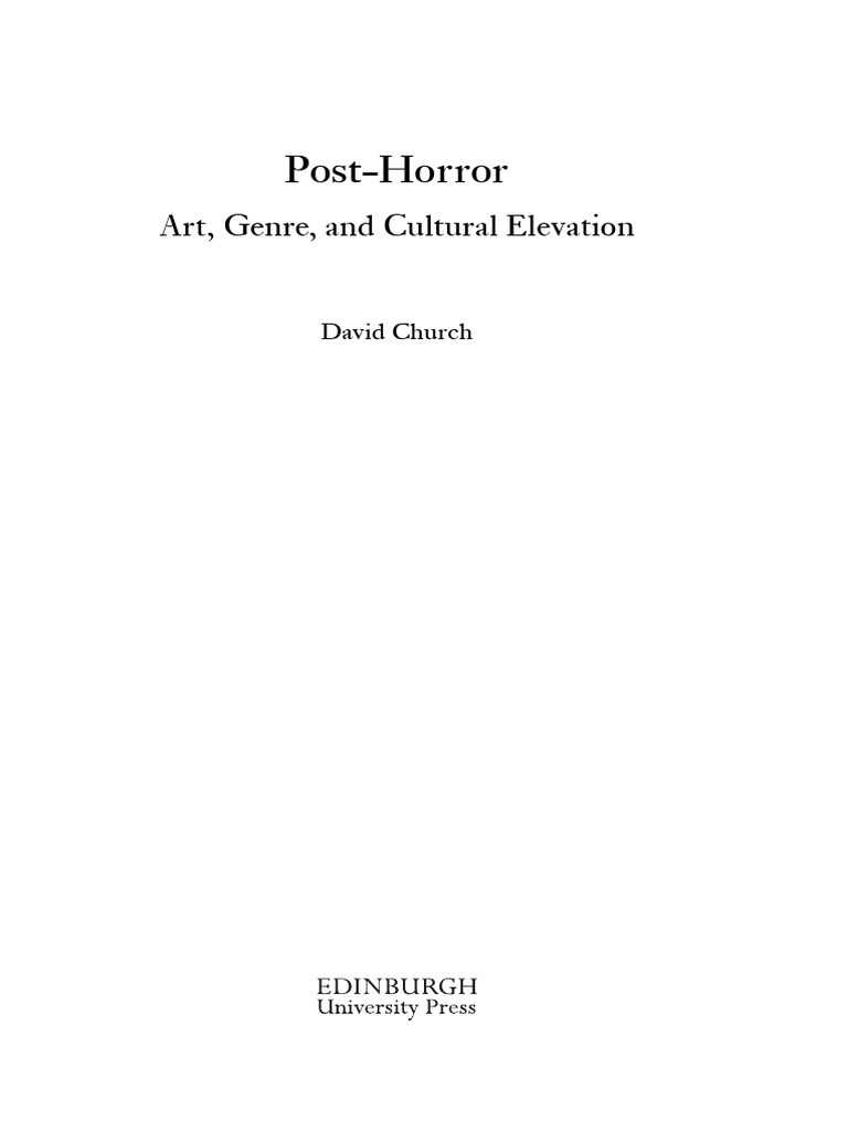 Post Horror | PDF | Horror Films | Affect (Psychology)