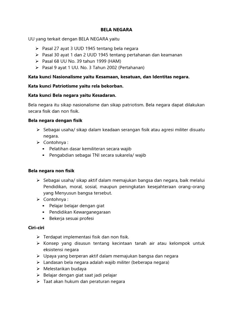 Bela Negara Fiks | PDF | Politik | Perjalanan