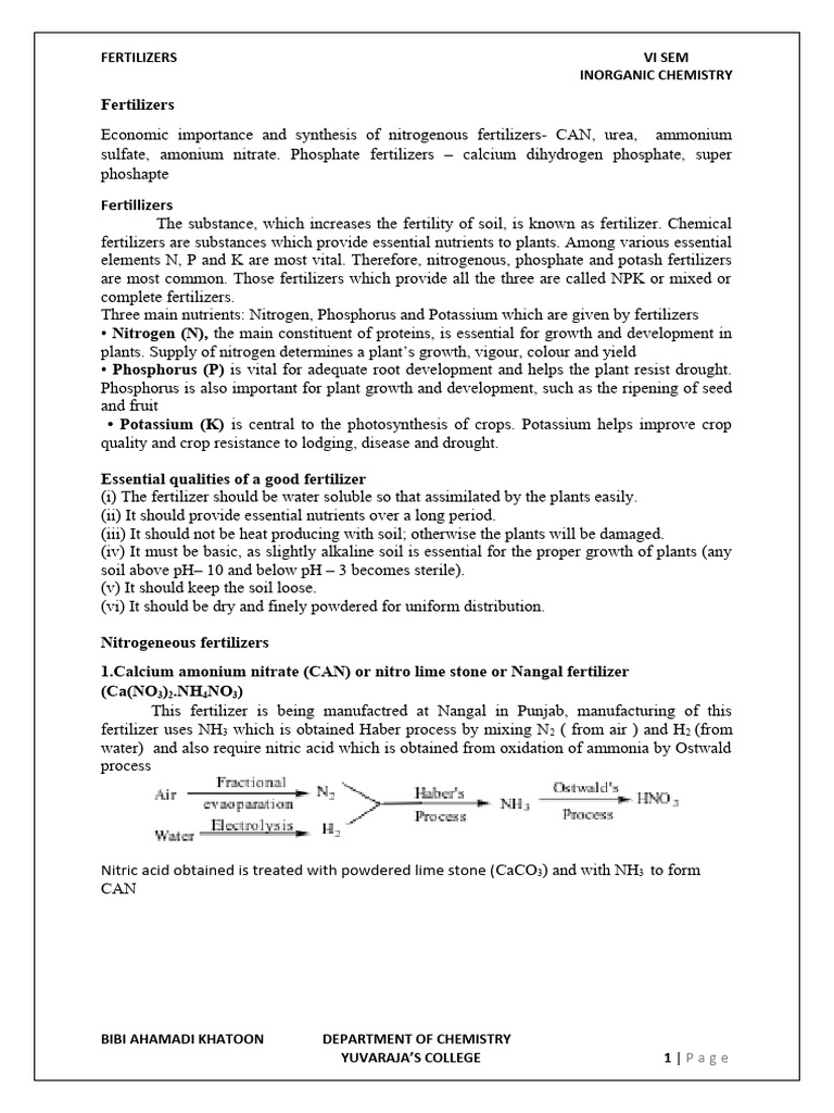 Fertilizers BSC | PDF