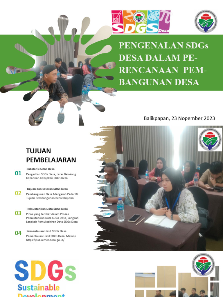 Pengenalan SDGs Desa Dalam Perencanaan Pembangunan Desa | PDF
