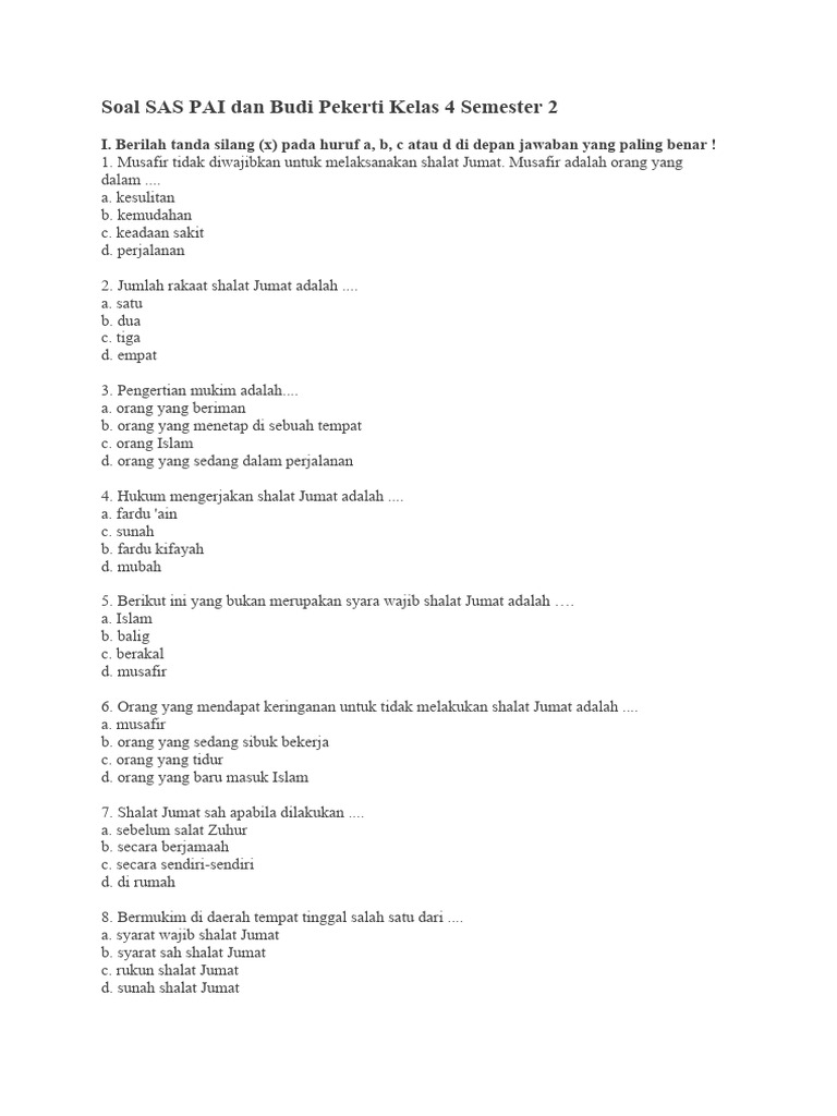 Soal PAT PAI | PDF