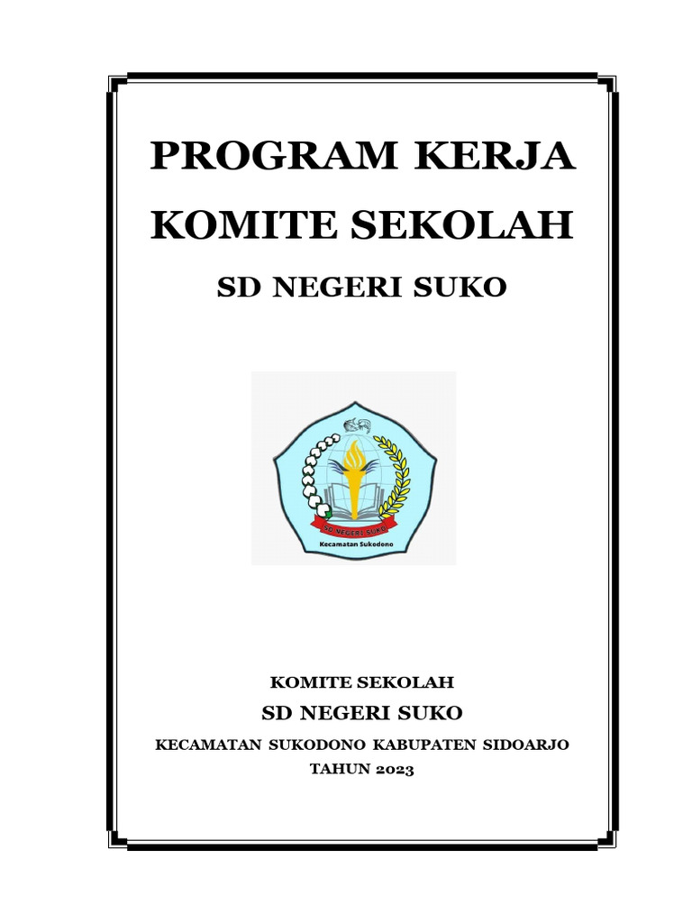 Program Kerja Komite SDN Suko 2023 | PDF