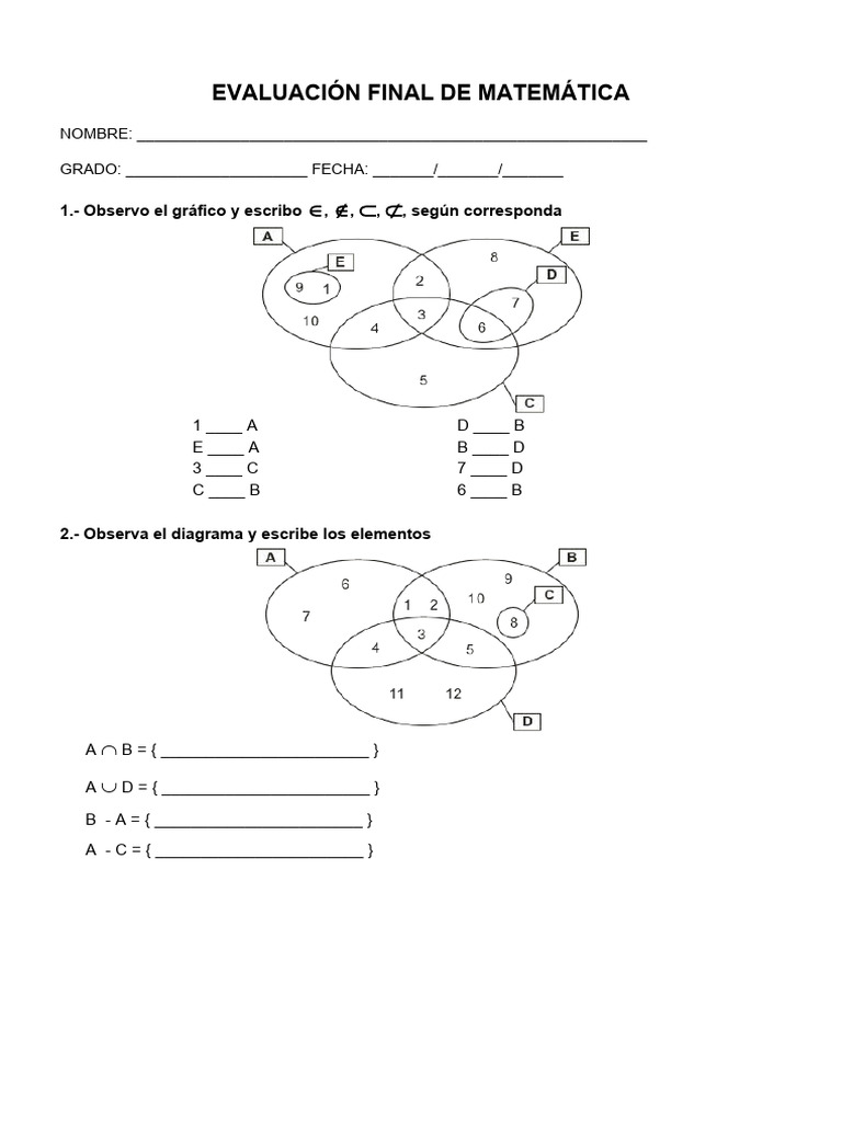 4° Diciembre - Eval Matemática | PDF