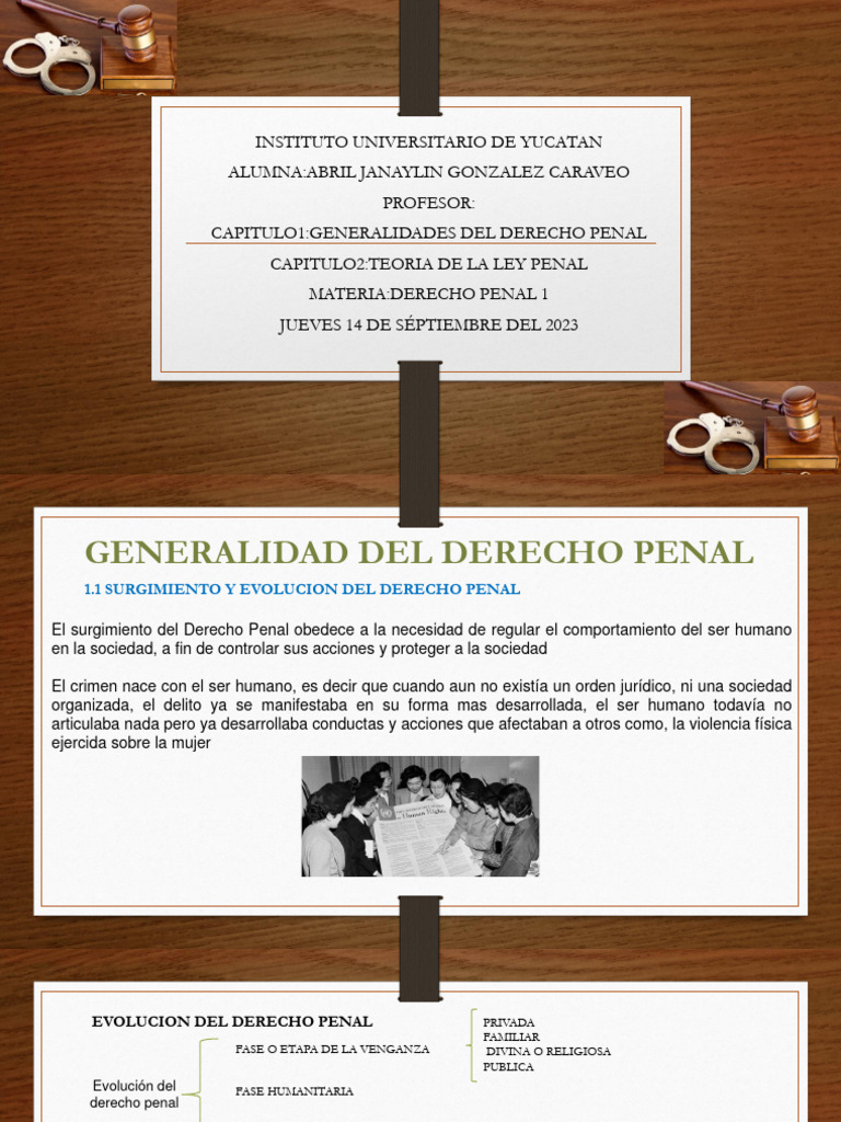 Expocision de Derecho Penal 1 | PDF | Derecho penal | Castigos