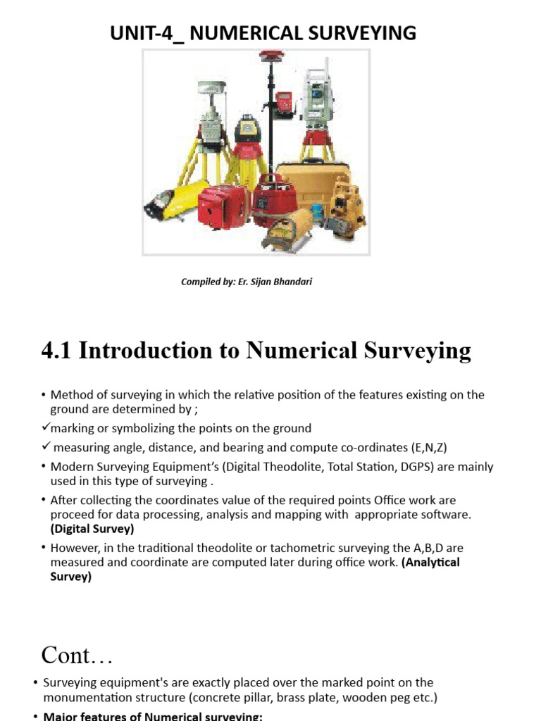 Unit-4 _Numerical Surveying | PDF | Surveying | Global Positioning System