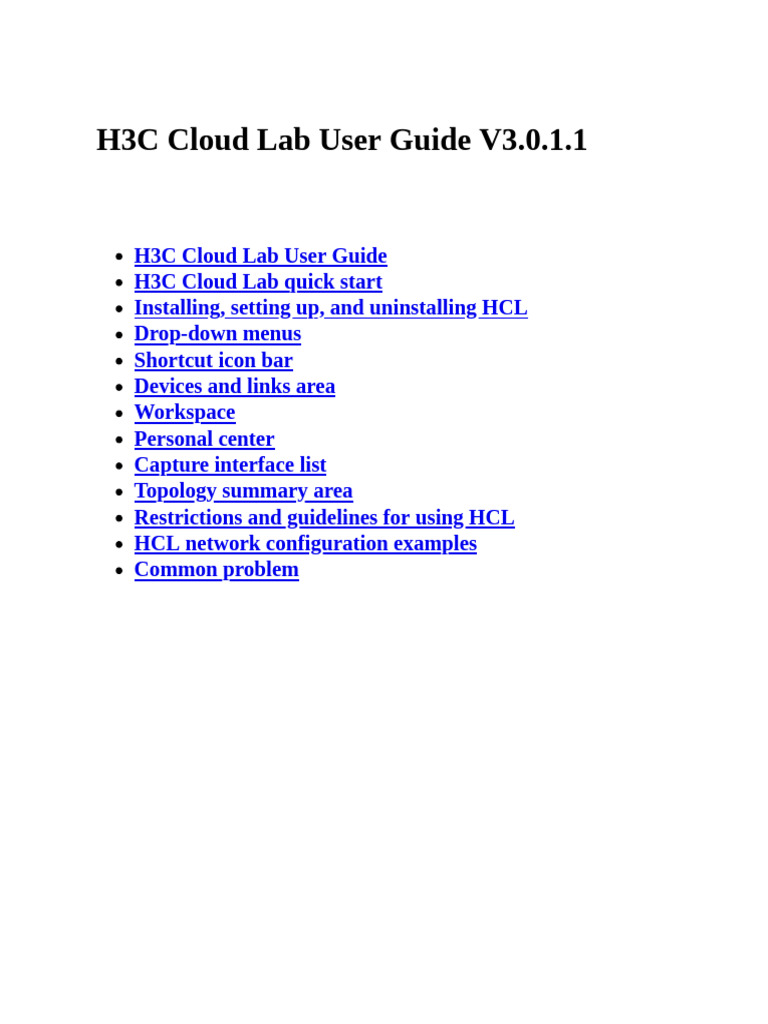 H3C Cloud Lab User Guide V3.0.1.1 | PDF | Icon (Computing) | Graphical User Interfaces