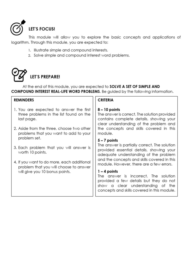 Gen Math Module 2 | PDF | Interest | Banks