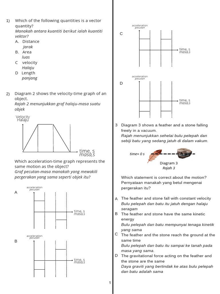 Ulangkaji Pecutan SPM PHYSICS 2021 Objektif - Question | PDF