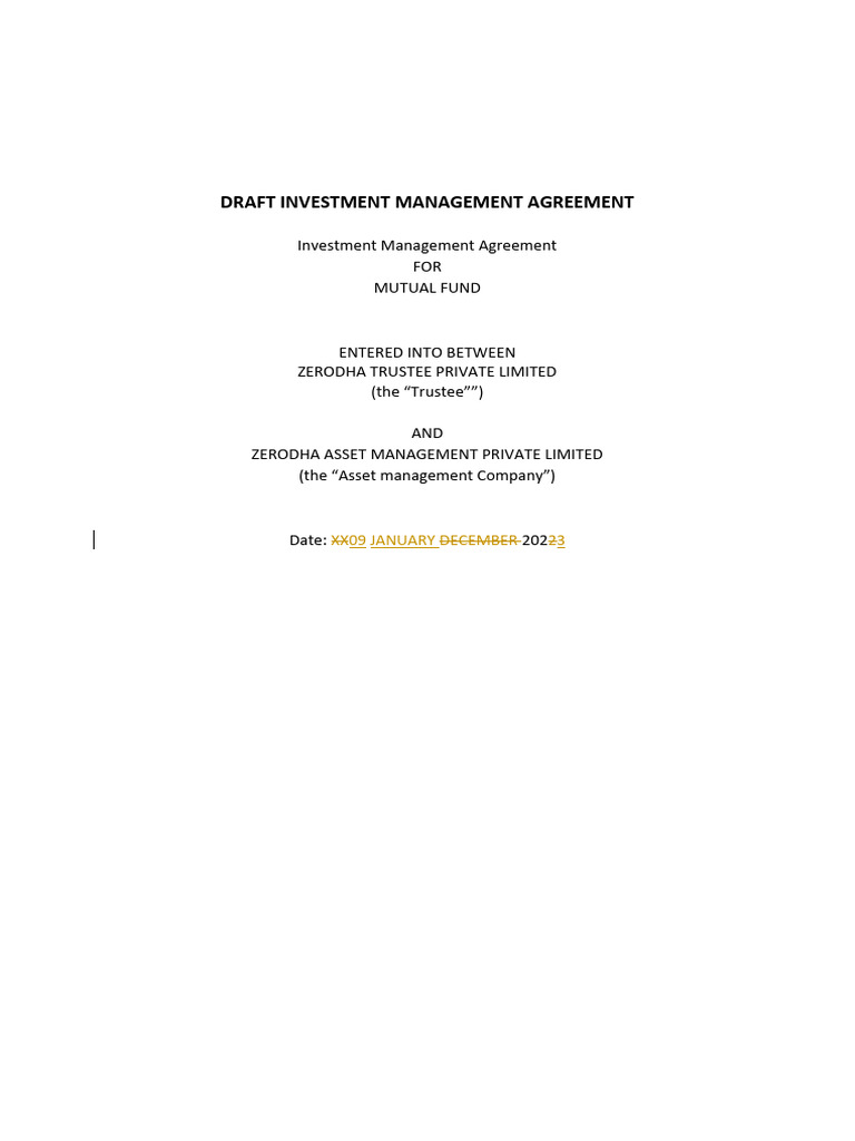 Investment Management Agreement - 29.12.22 - Clean Version | PDF ...