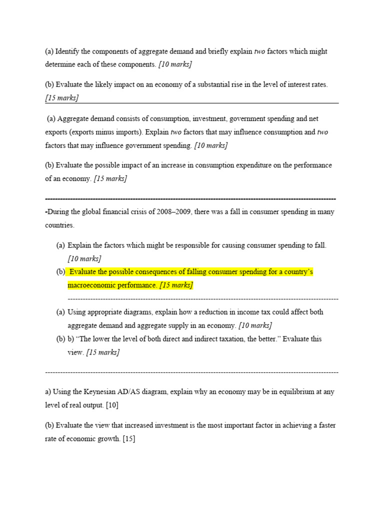 Aggregate Demand and Economic Impact Analysis | PDF