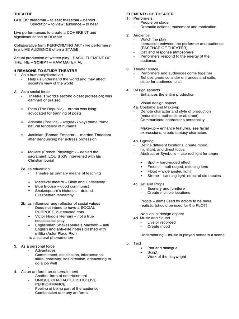 M3 U1 Grva | PDF | Theatre | Play (Theatre)