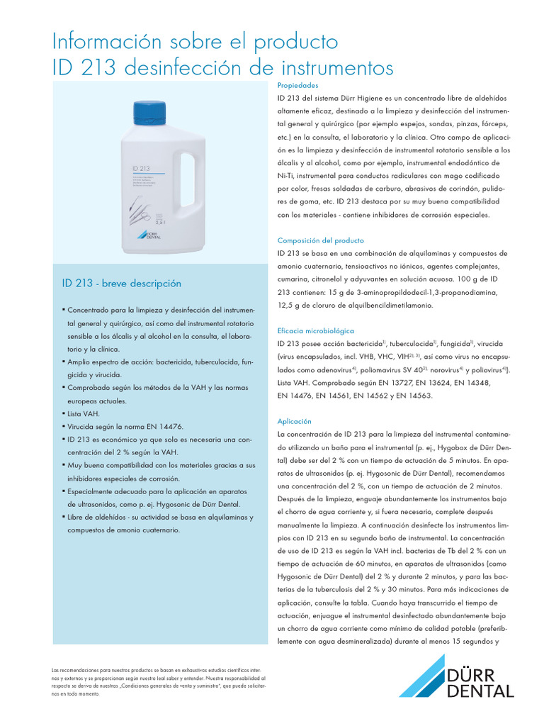 Info-Producto Id 213 Es 2018-11 | PDF | Agua | Sustancias químicas