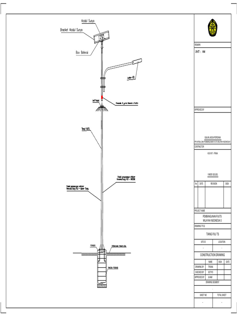 Gambar Teknis PJUTS Indo 5 (03 10 2023) Tiang DHJ | Download Free PDF ... Gambar Teknis PJUTS Indo 5 (03 10 2023) Tiang DHJ | Download Free PDF ...