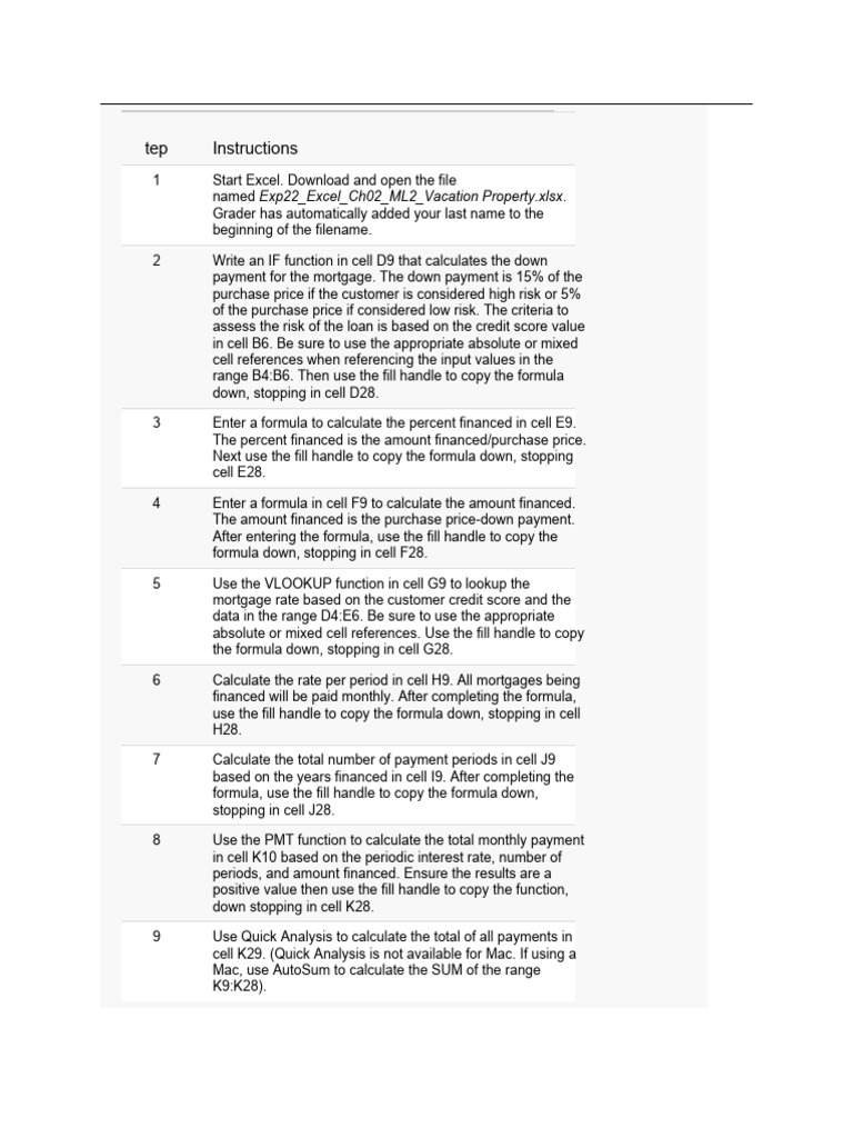 Quiz 1 instructions | PDF | Mortgage Loan | Credit