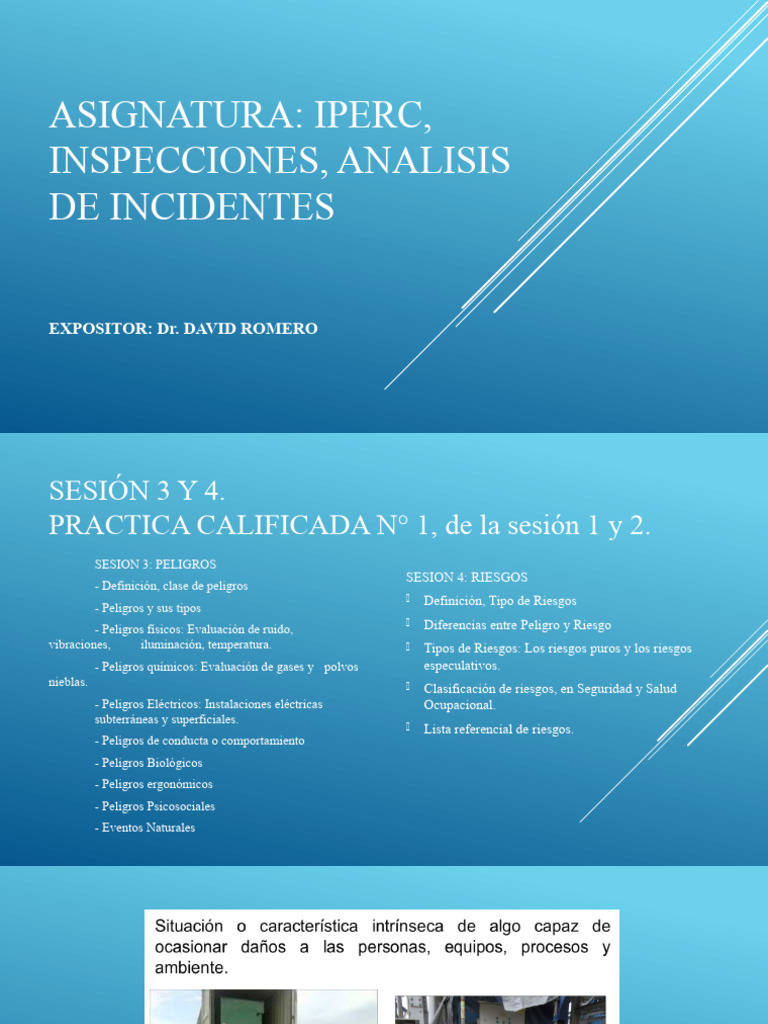 Semana 3 (Sesion 3 y 4) Sesion 3. - Peligros - Practica Calificada N°1 | PDF | Seguridad y salud ...