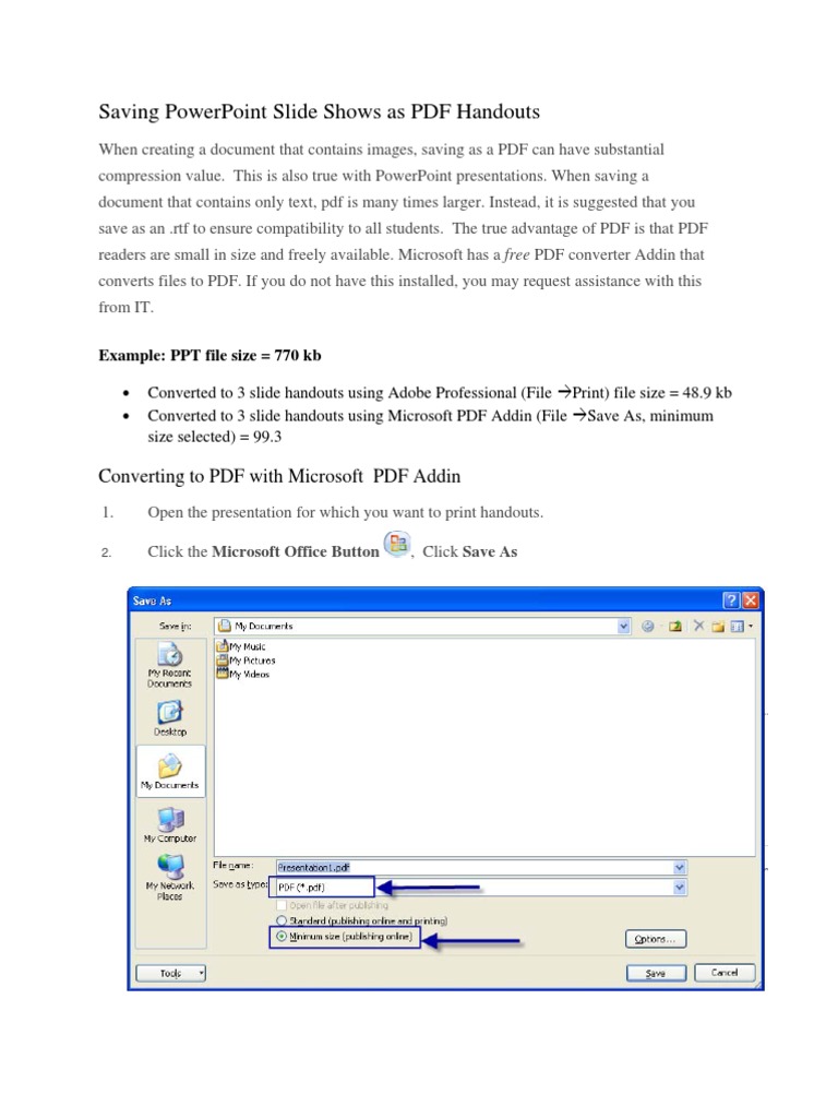 Convert PowerPoint to PDF Handouts | PDF