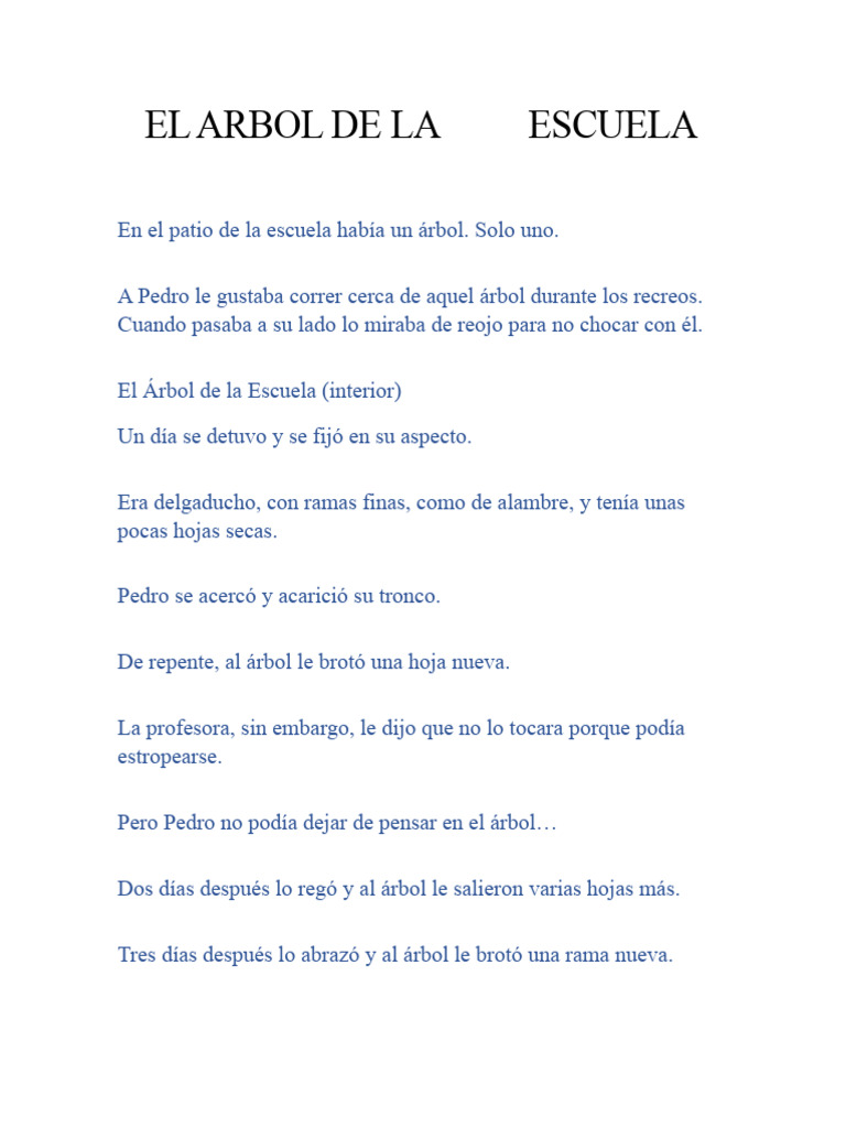 El Árbol de La Escuela | PDF