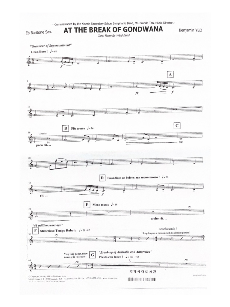 Eb Baritone Sax. | PDF