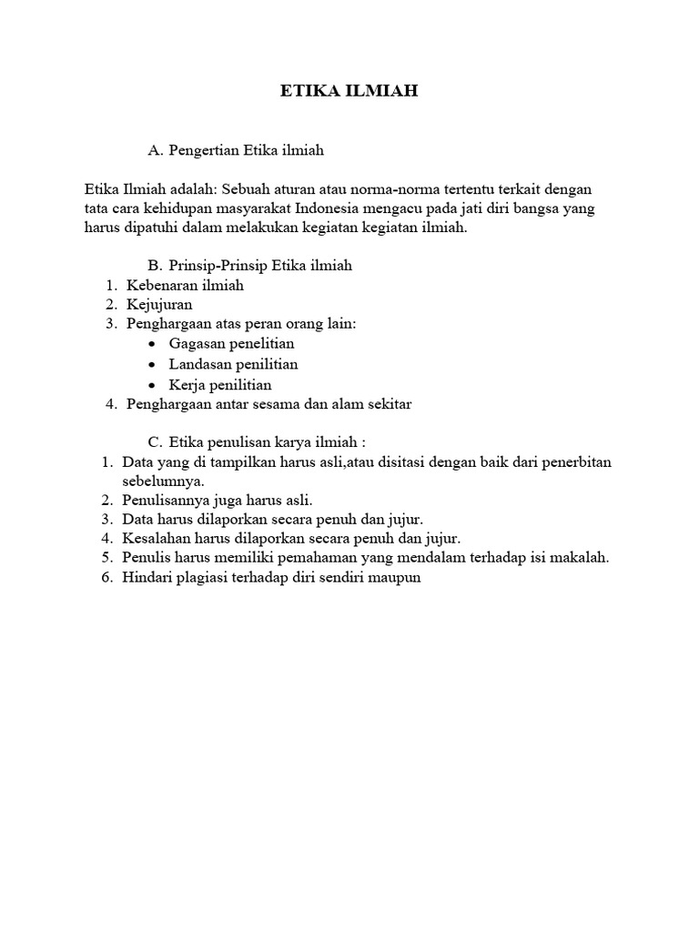 Etika Ilmiah | PDF