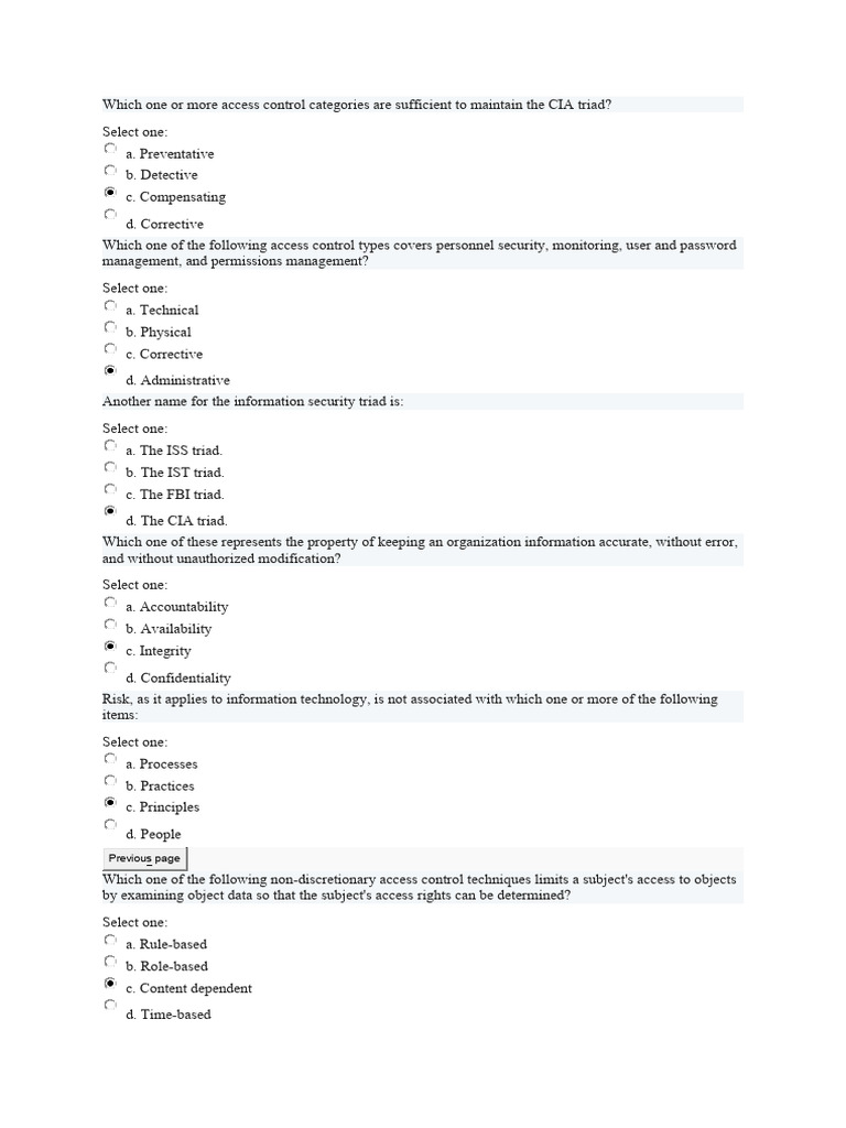 Access Control and CIA Triad Explained | PDF