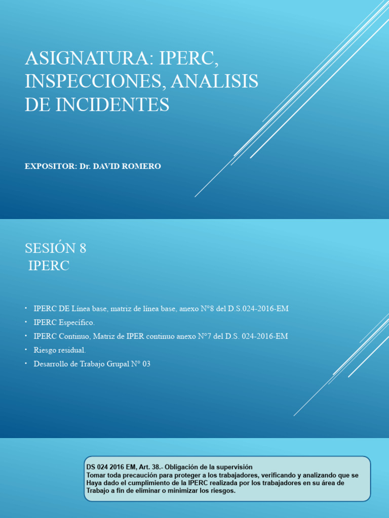 IPERC: Evaluación y Control de Riesgos | PDF | Riesgo | Evaluación de riesgos