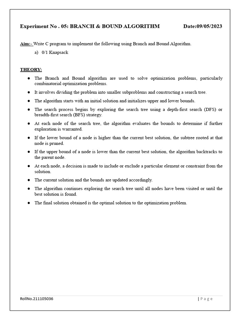 Expt 5 | PDF | Mathematical Logic | Computing