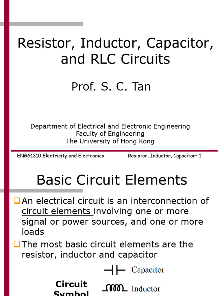 02 Resistor Inductor Capacitor And Their Circuits Pdf Series And Parallel Circuits