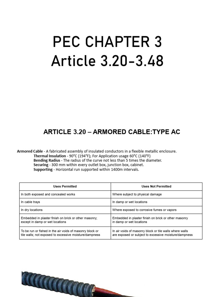 Pec Chapter 3 3 | PDF | Electrical Wiring | Screw