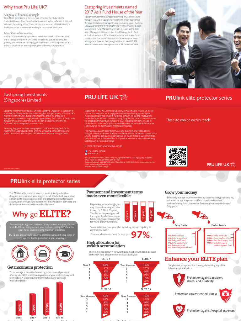PRUlink Elite Protector Overview | PDF | Insurance | Bonds (Finance)