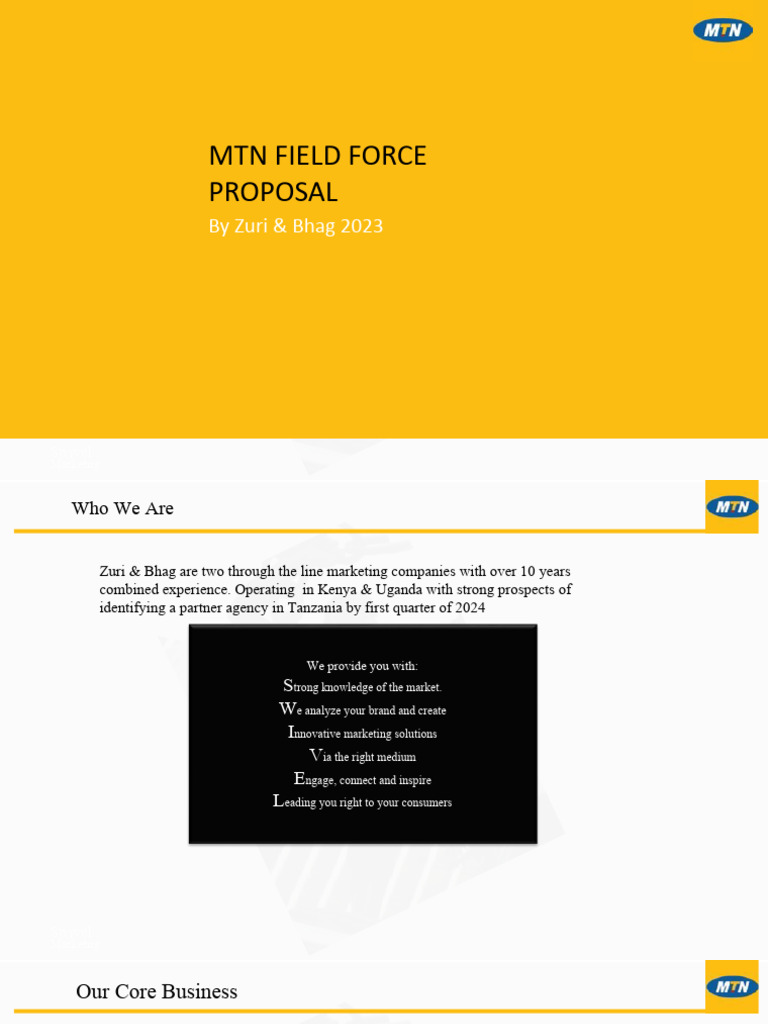 MTN Uganda - Field Force Team | PDF | Marketing | Point Of Sale