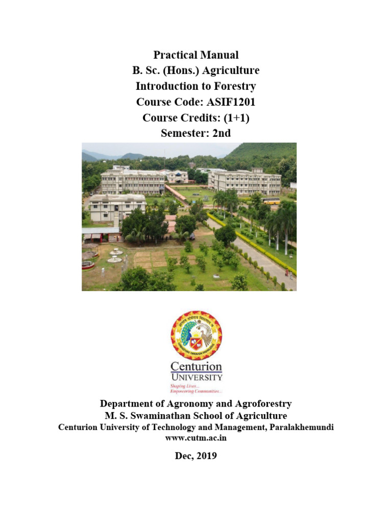 Introduction to Forestry Manual | PDF | Sowing | Plant Nursery