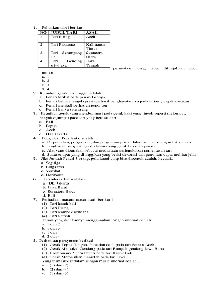 Soal Latihan 8 SB | PDF